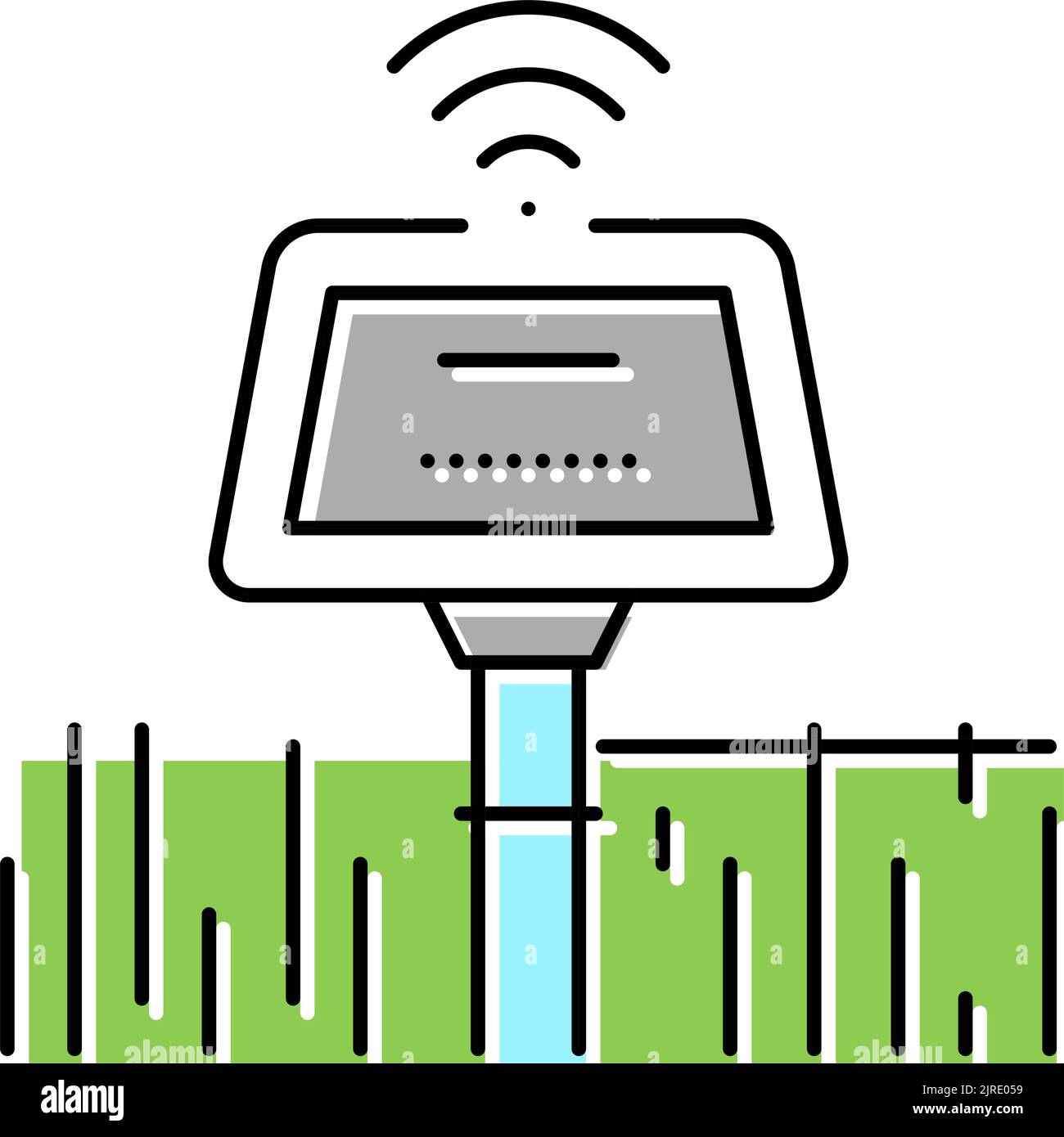 sensor agriculture smart farm color icon vector illustration Stock ...