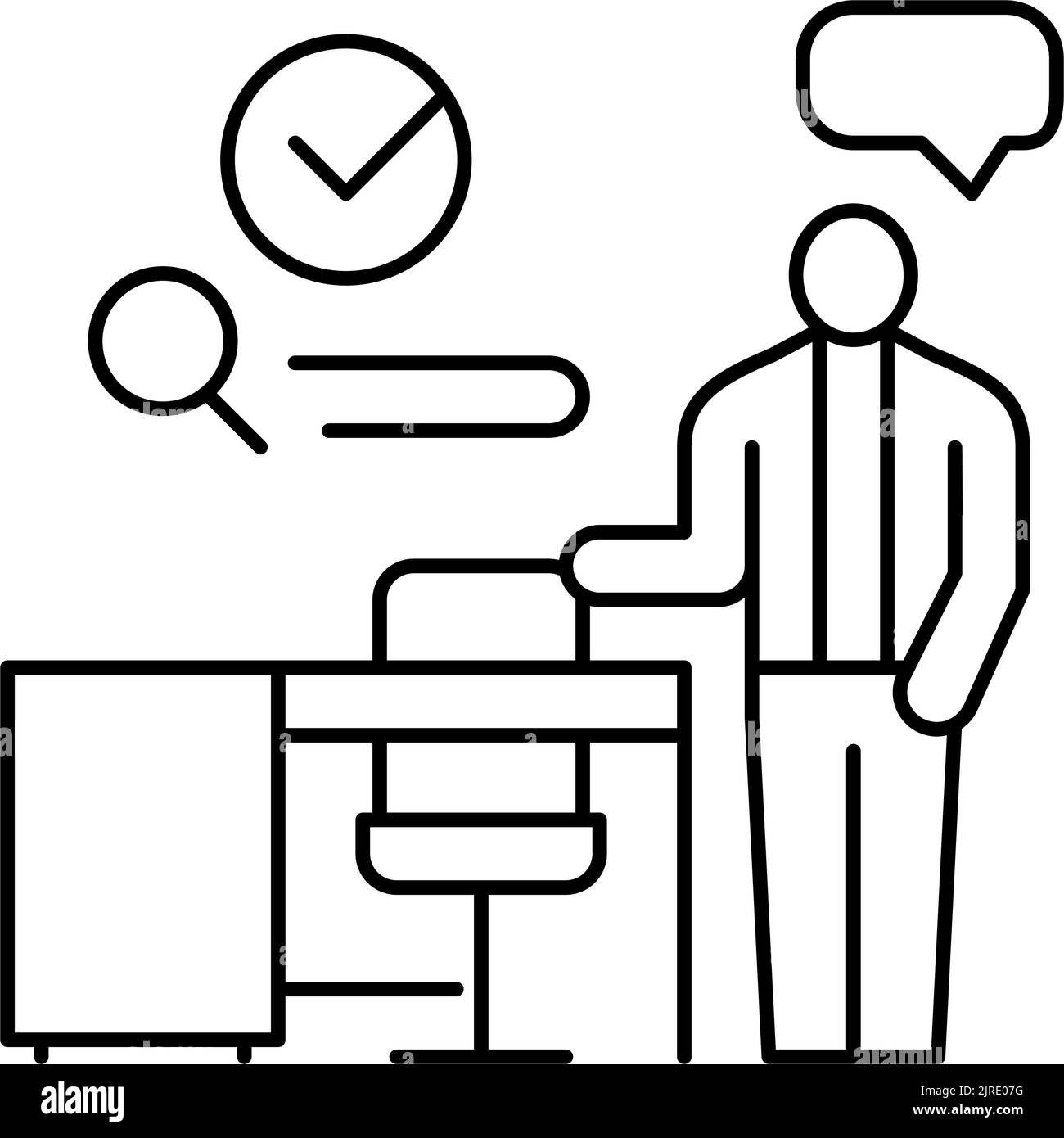 furniture selection room interior line icon vector illustration Stock ...