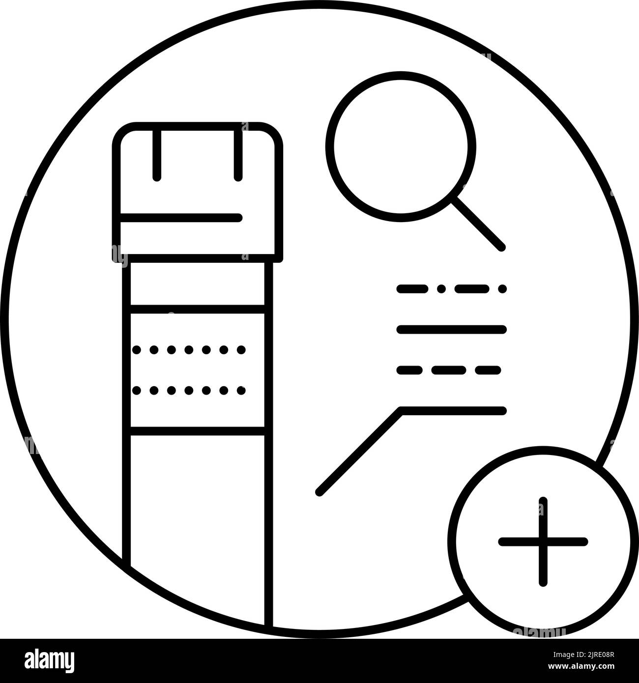 lipid panel health check line icon vector illustration Stock Vector ...