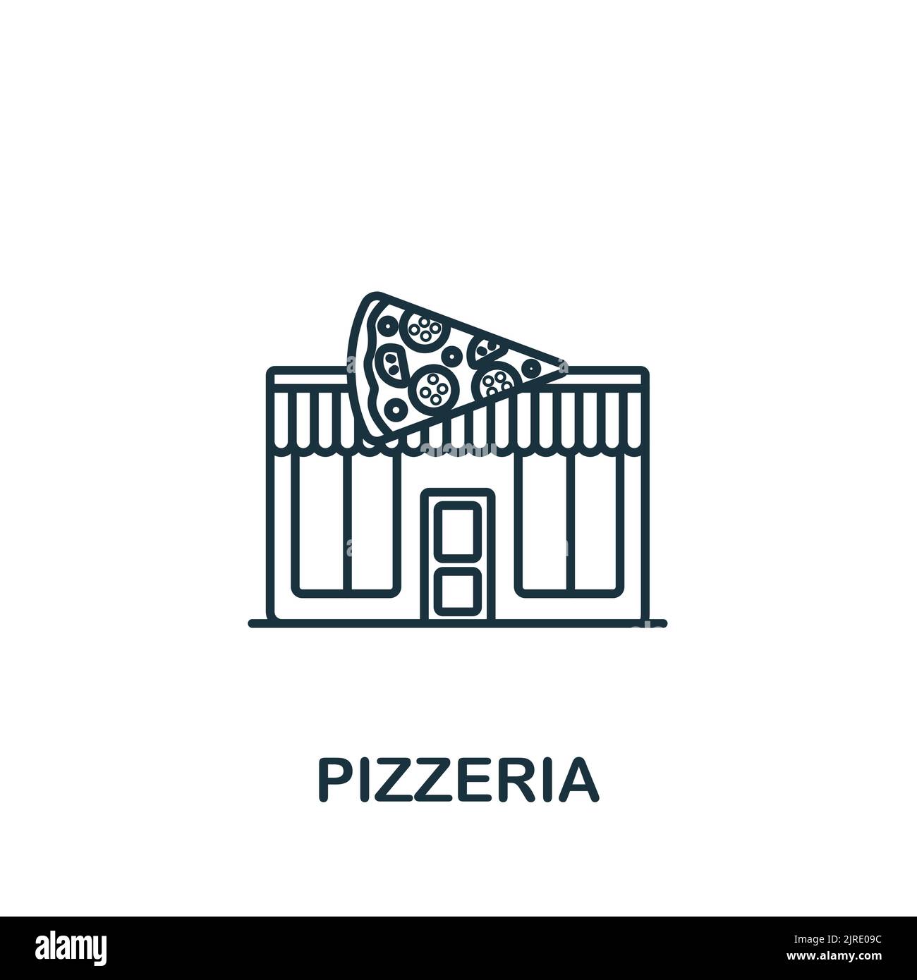 Pizzeria icon. Line simple icon for templates, web design and ...