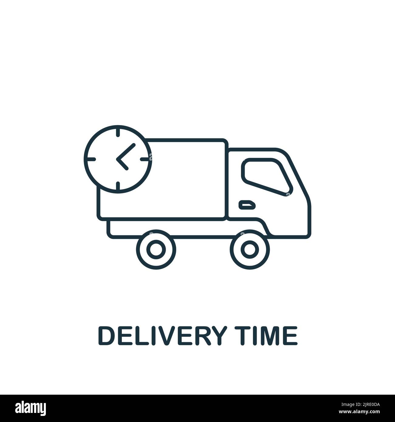 Short delivery truck Stock Vector Images - Alamy