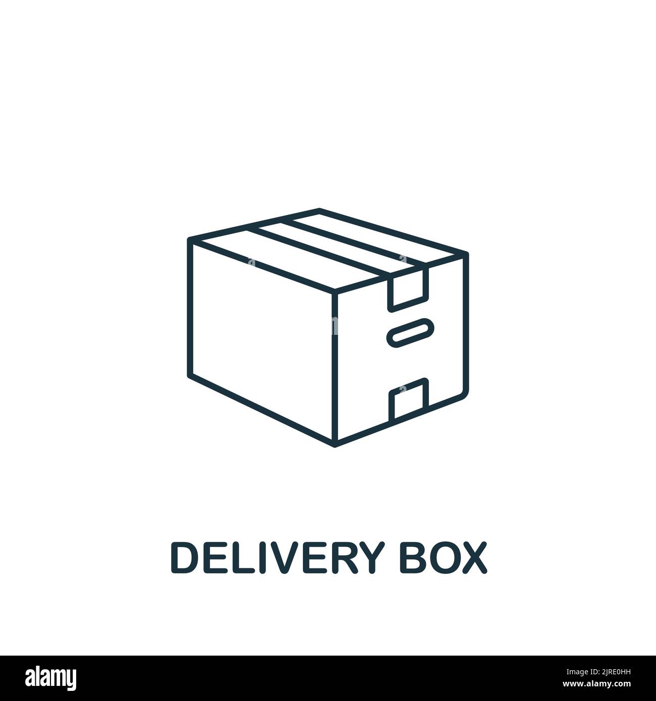 Delivery Box icon. Line simple line Shipping icon for templates, web ...