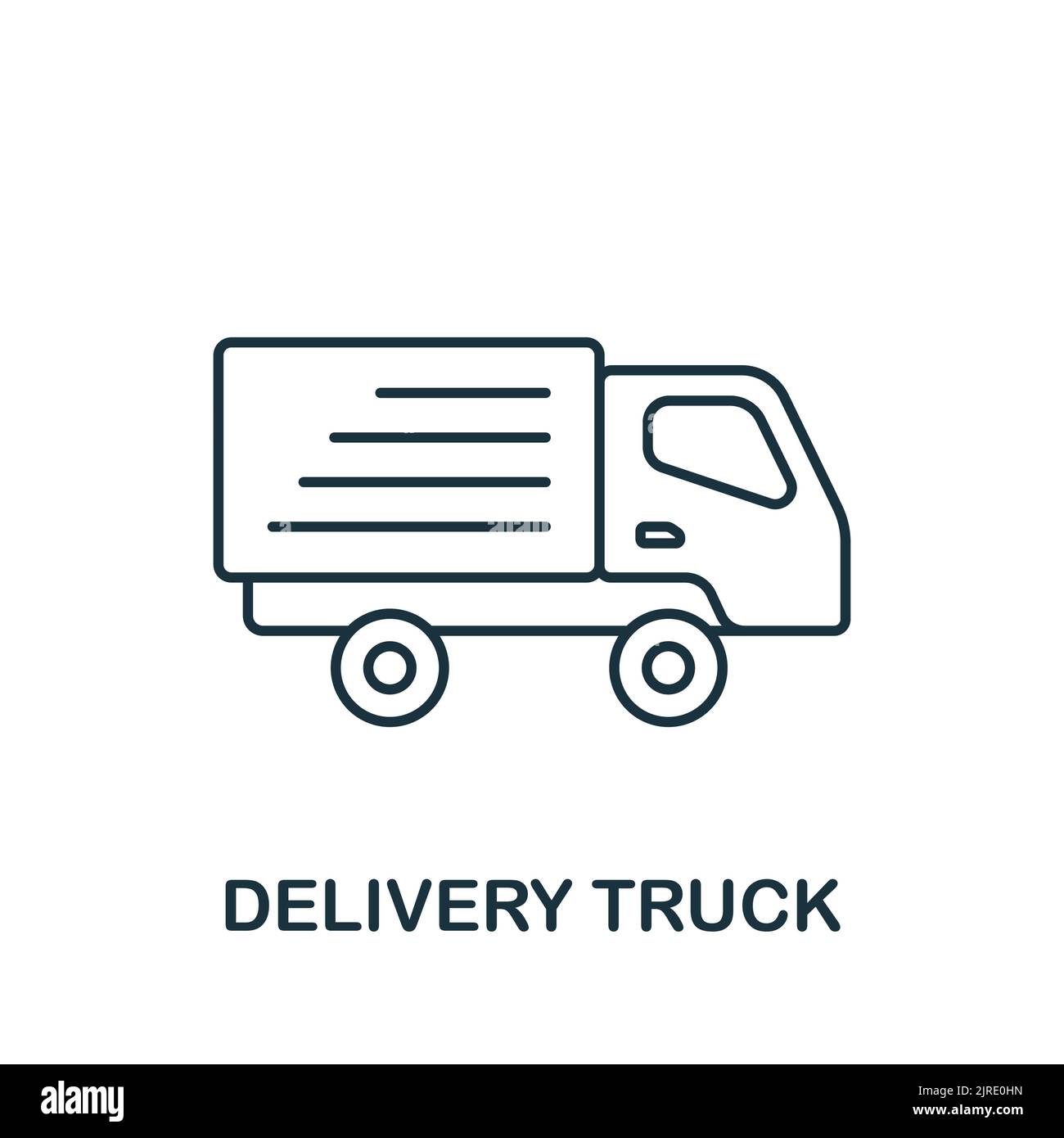Delivery Truck icon. Line simple line Shipping icon for templates, web ...