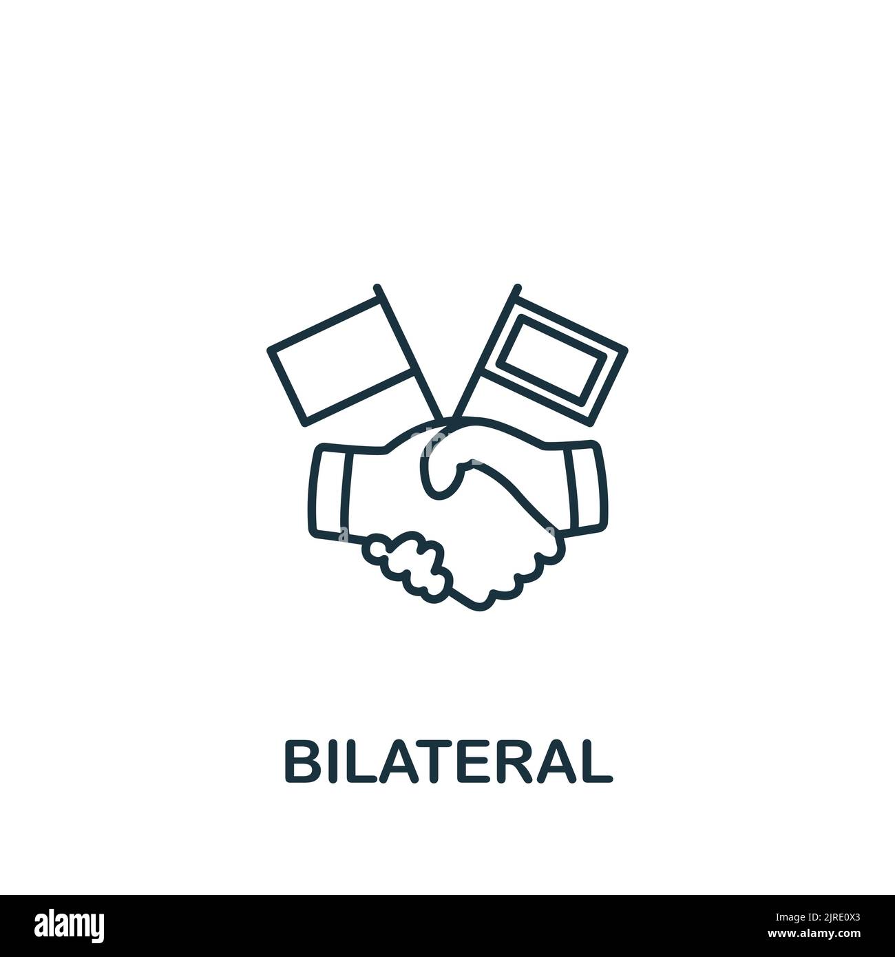 Bilateral icon. Line simple line Shipping icon for templates, web ...