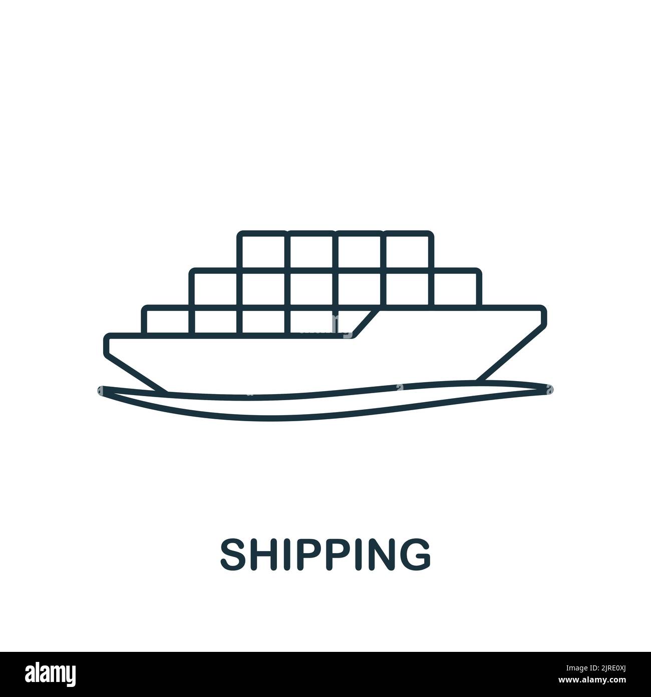 Shipping icon. Line simple line Shipping icon for templates, web design ...