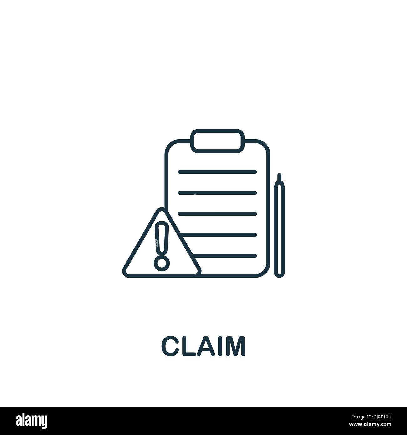 Claim icon. Line simple line Shipping icon for templates, web design ...