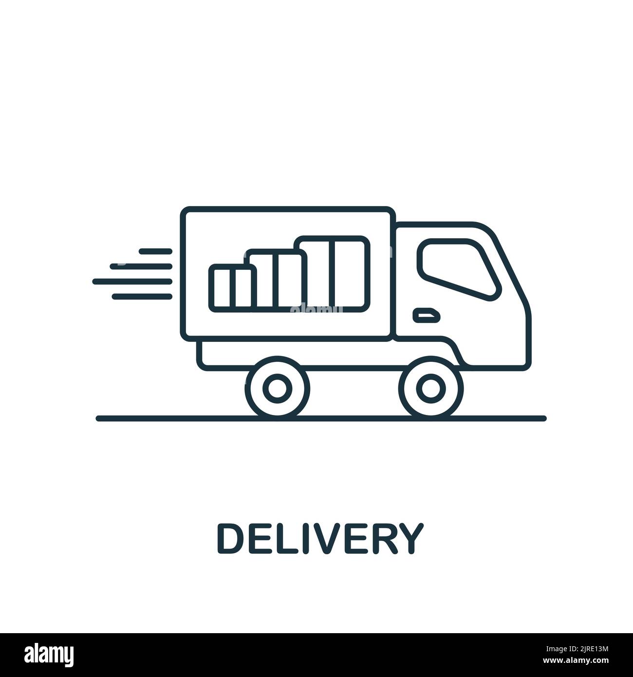 Delivery icon. Line simple icon for templates, web design and ...