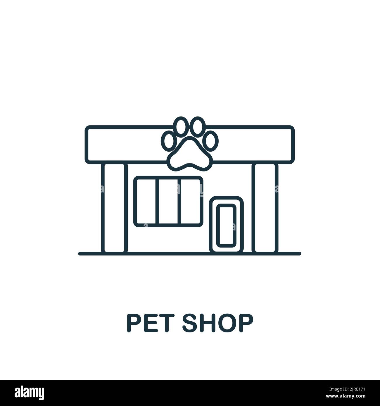 Pet Shop icon. Simple line element symbol for templates, web design and ...