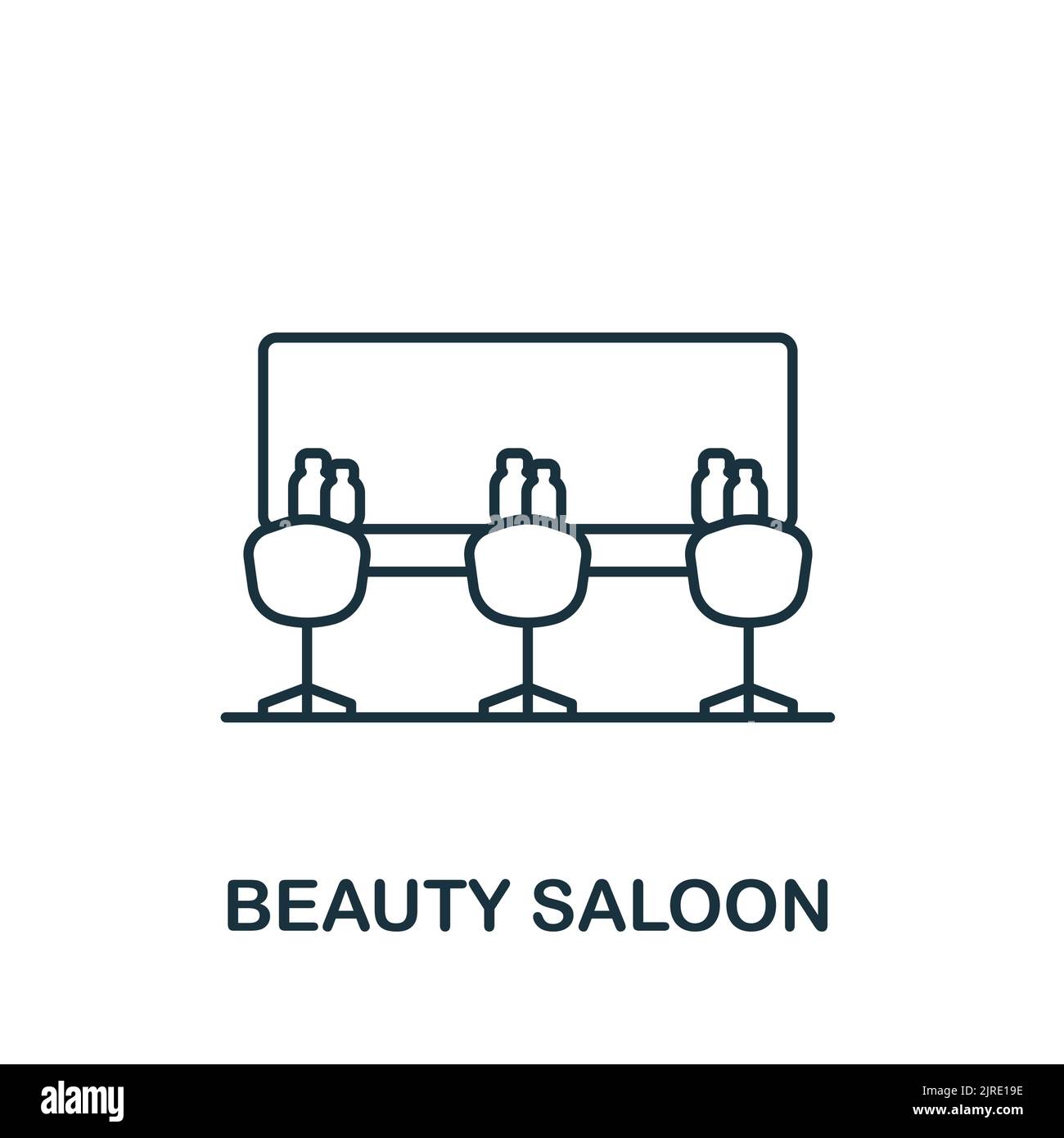 Beauty Saloon icon. Simple line element symbol for templates, web ...