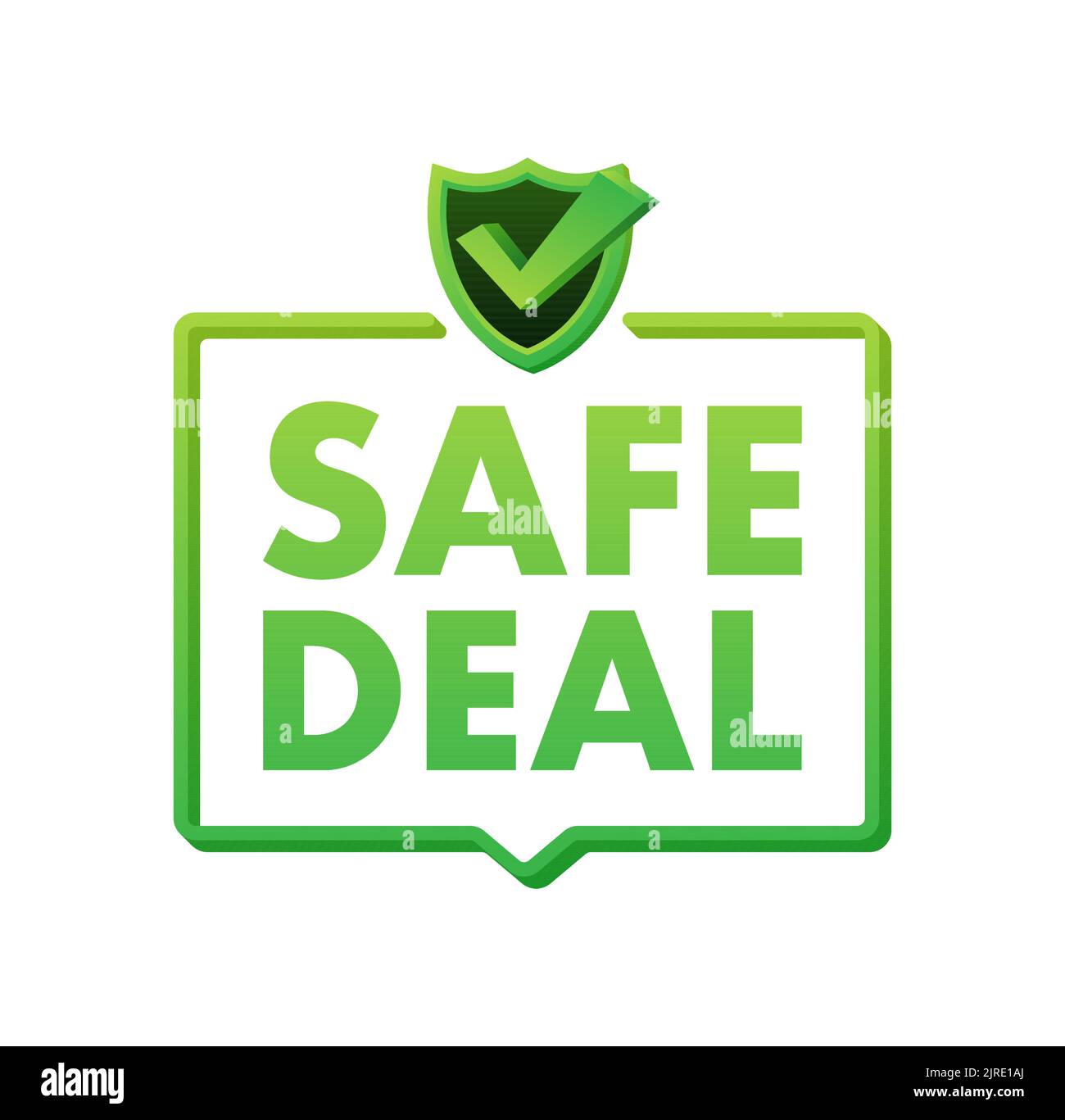 Safe deal. Check mark icon. International agreement. Vector stock ...