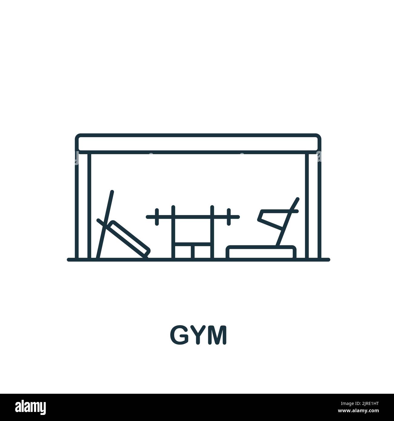 Gym icon. Simple line element symbol for templates, web design and ...