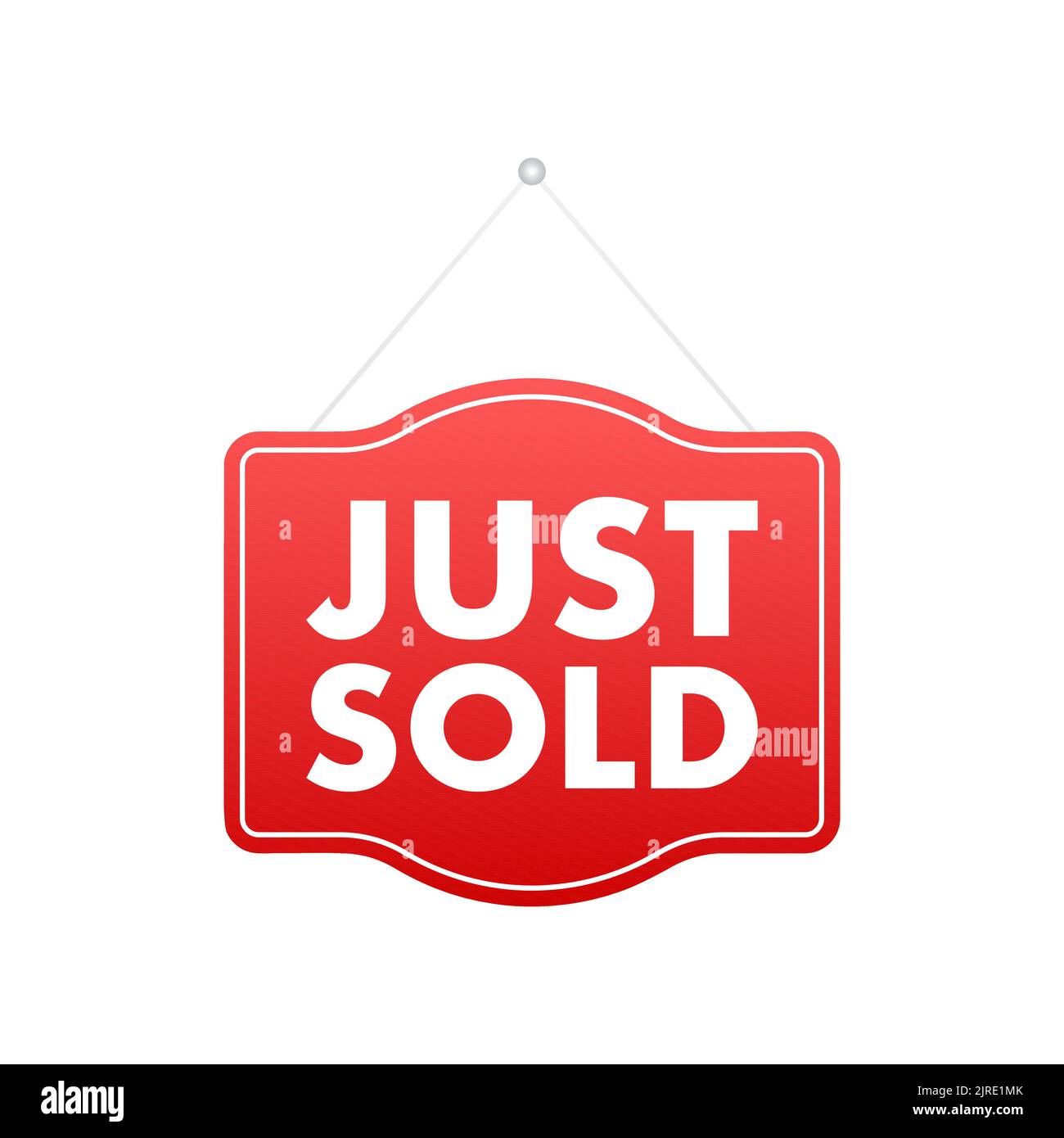Sale tag. Just sold sign for marketing design. Vector stock ...