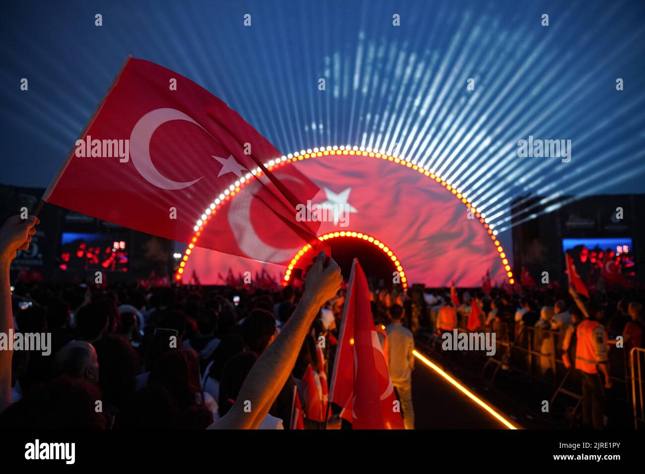 ISTANBUL, TURKEY - MAY 29, 2022: Stage in celebrations of anniversary ...