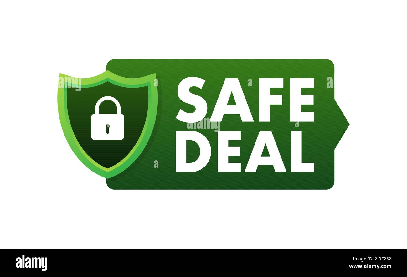 Safe deal. Check mark icon. International agreement. Vector stock ...