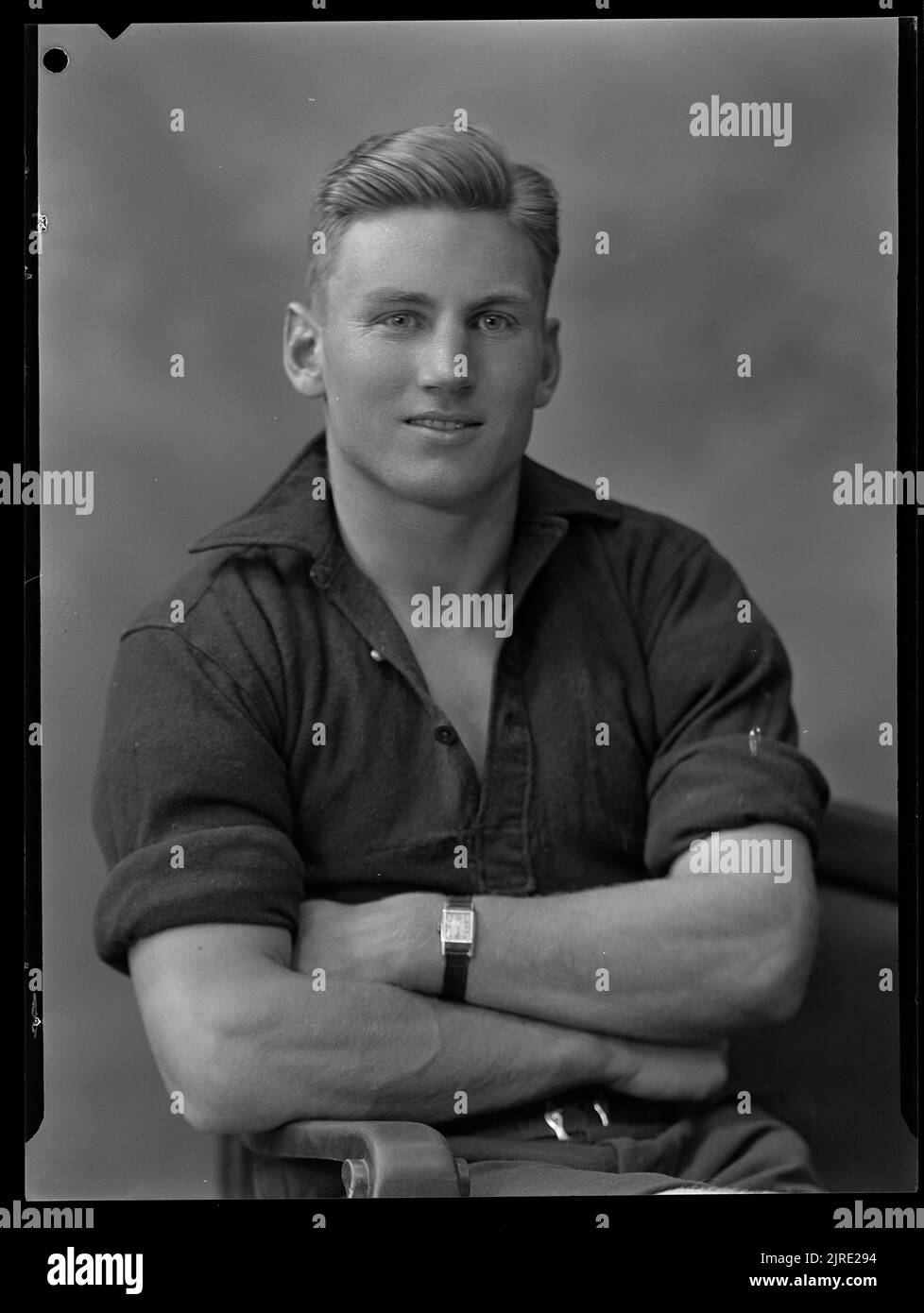 Portrait of a schoolboy, circa 1930, by William Oakley. F B Butler ...