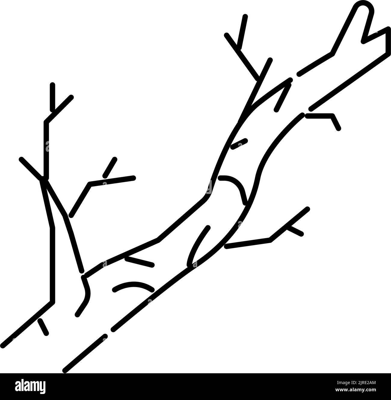 branch wood timber line icon vector illustration Stock Vector Image ...