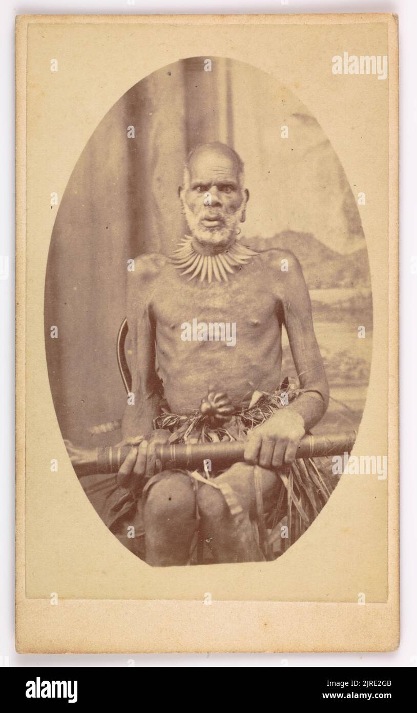 Elderly man, 1873-1886, Fiji, by Francis Herbert Dufty Stock Photo - Alamy