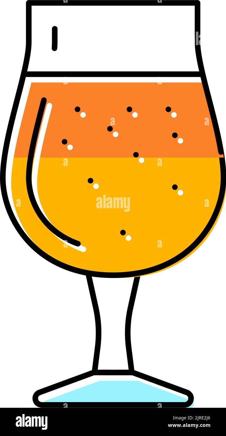 sour ale beer glass color icon vector illustration Stock Vector Image ...