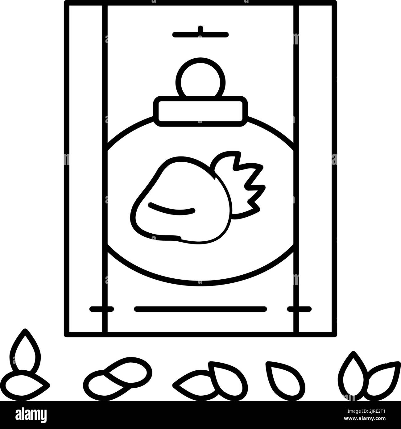 strawberry seeds line icon vector illustration Stock Vector Image & Art ...