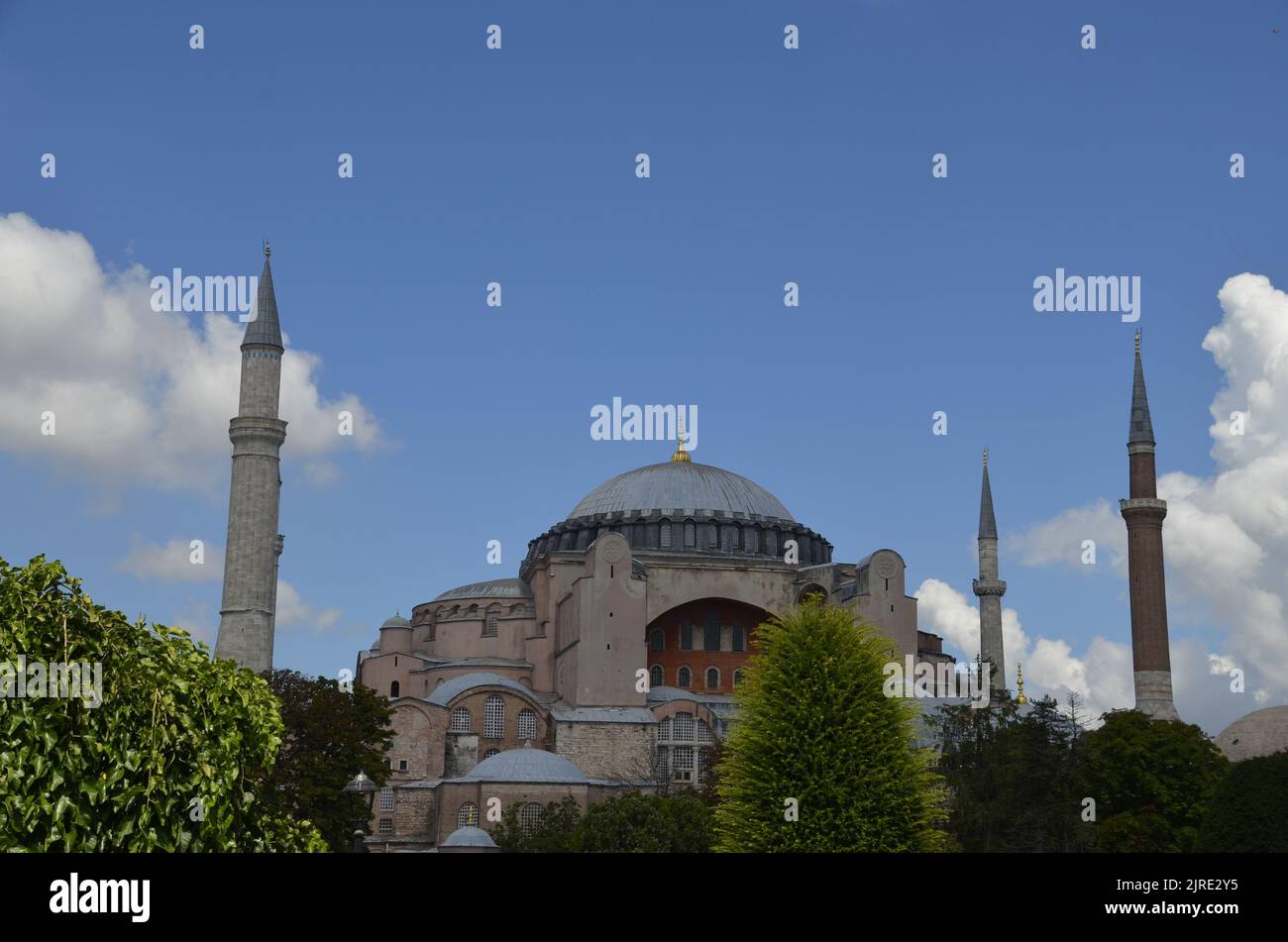 Exterior and architectural details of Hagia Sophia mosque in Istanbul ...