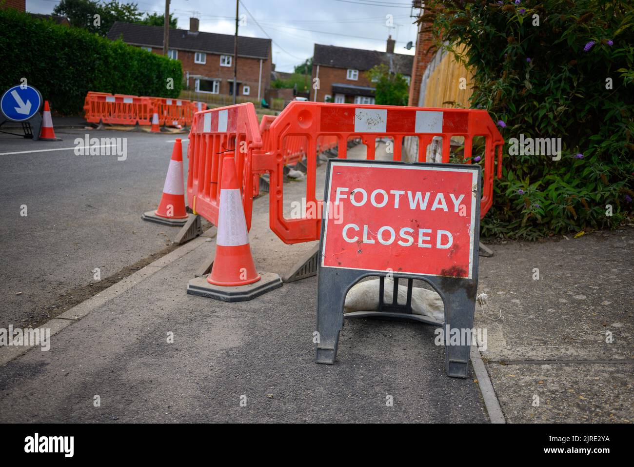 Footway Closed sign Stock Photo - Alamy