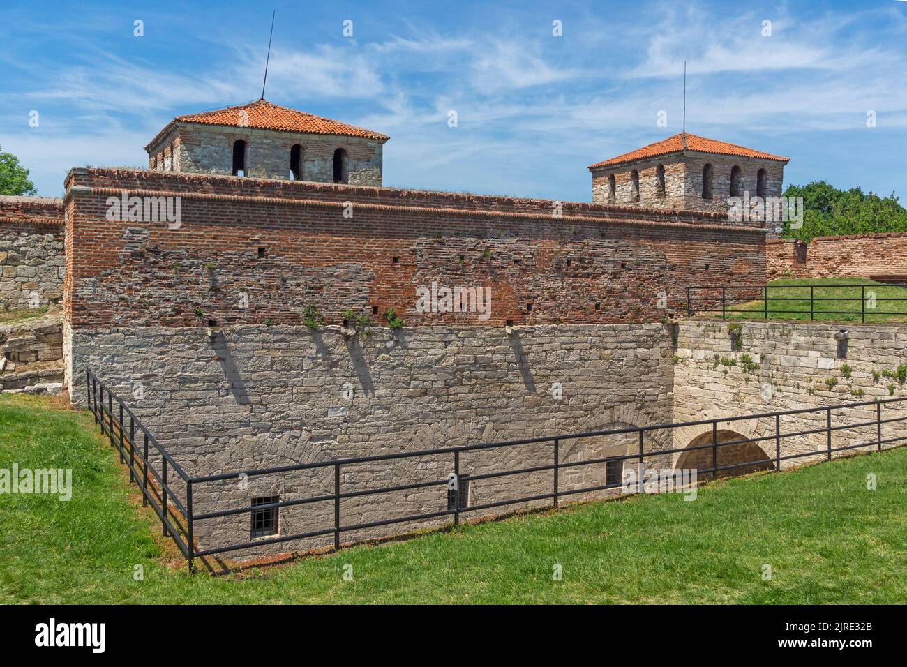 Medieval Baba Vida Fortress at the coast of Danube river in town of ...