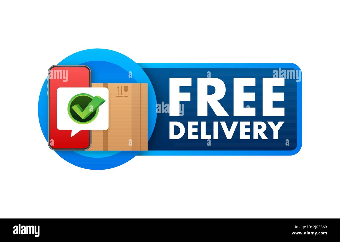 Free delivery. Badge with truck. Vector stock illustrtaion Stock Vector ...