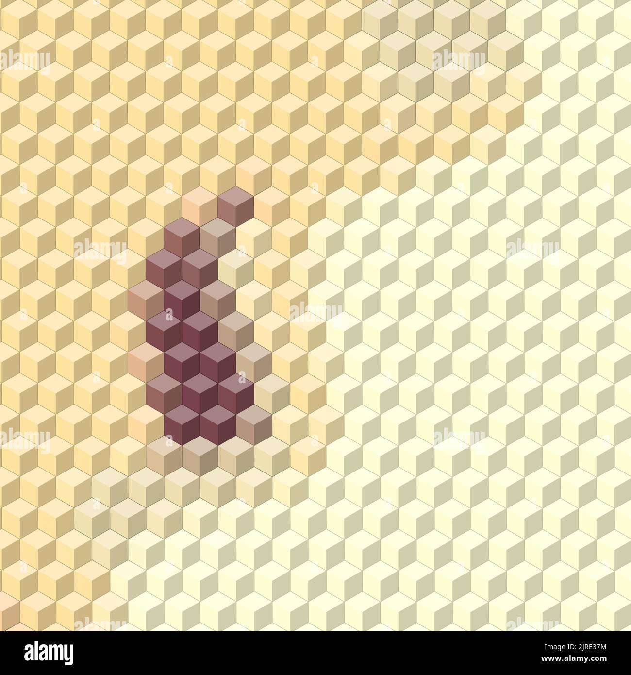 Illustration Of Colorful Isometric 3d Cube With Abstract Multicolor Pattern Background Wallpaper