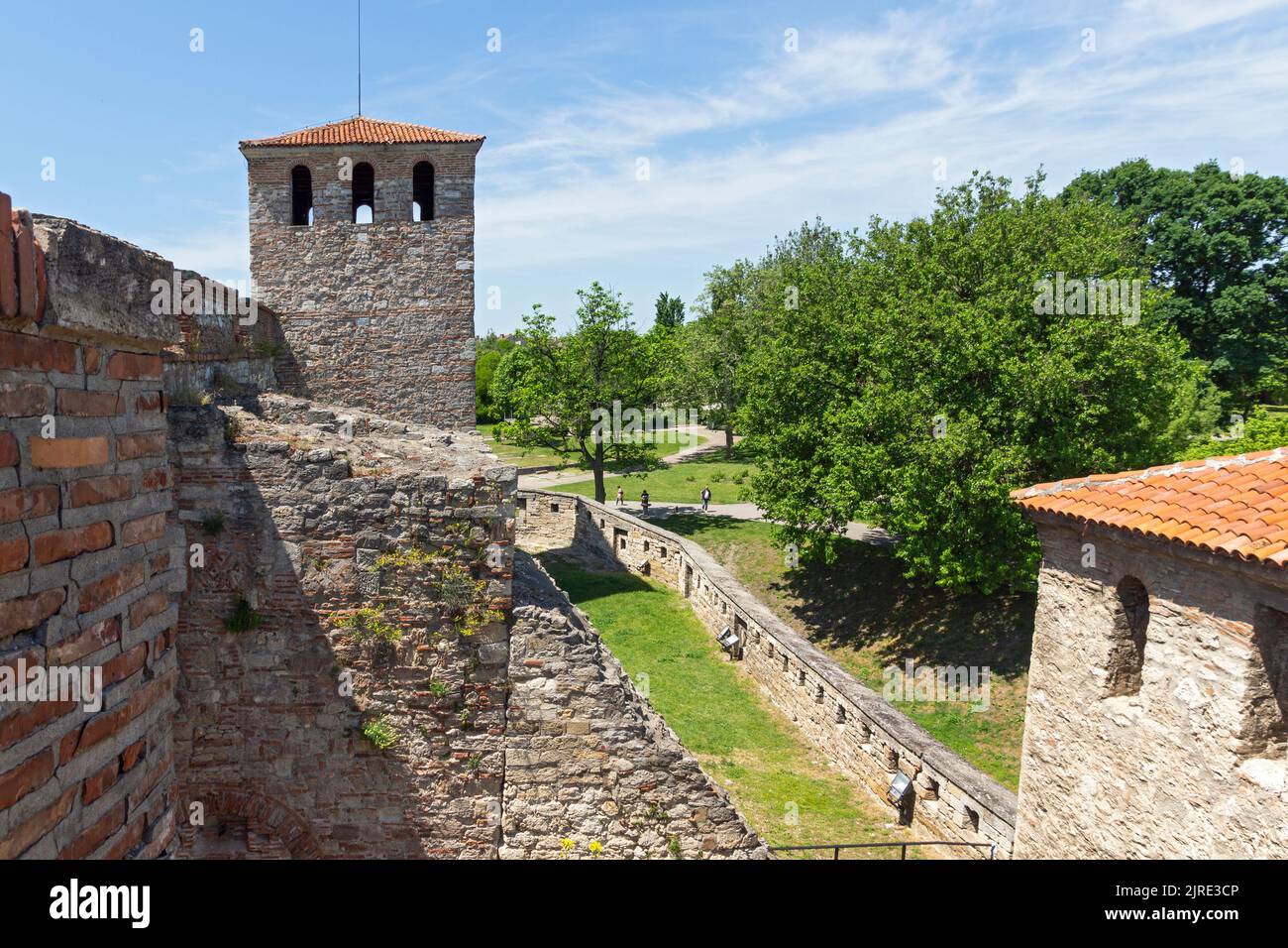 Medieval Baba Vida Fortress at the coast of Danube river in town of ...