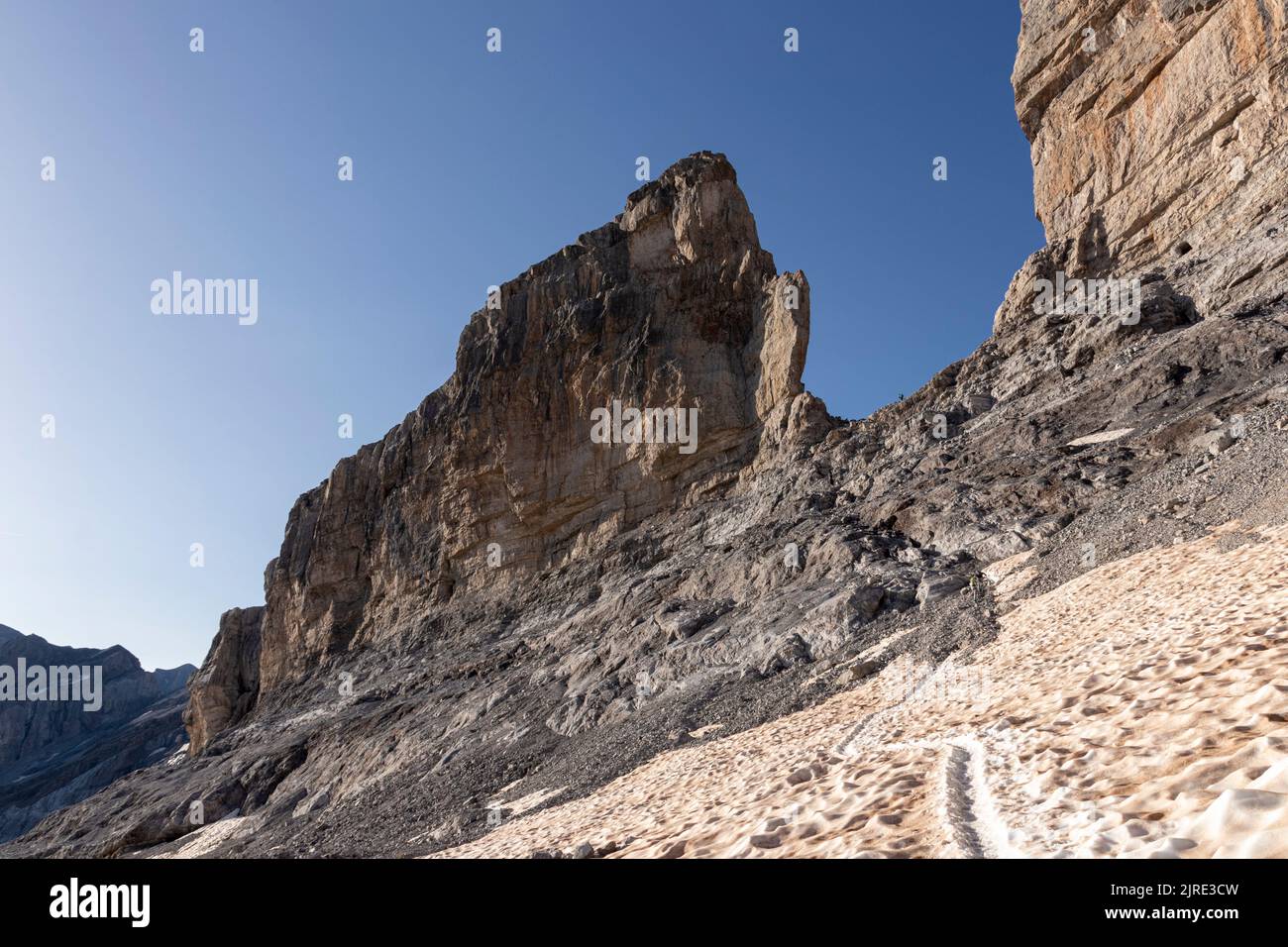 roland gap in the french pyrenees a clear summer day Stock Photo - Alamy