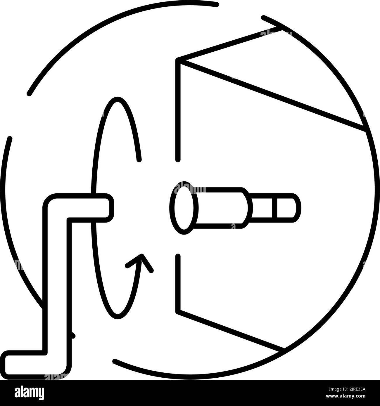 tighten screw wrench assembly furniture line icon vector illustration ...