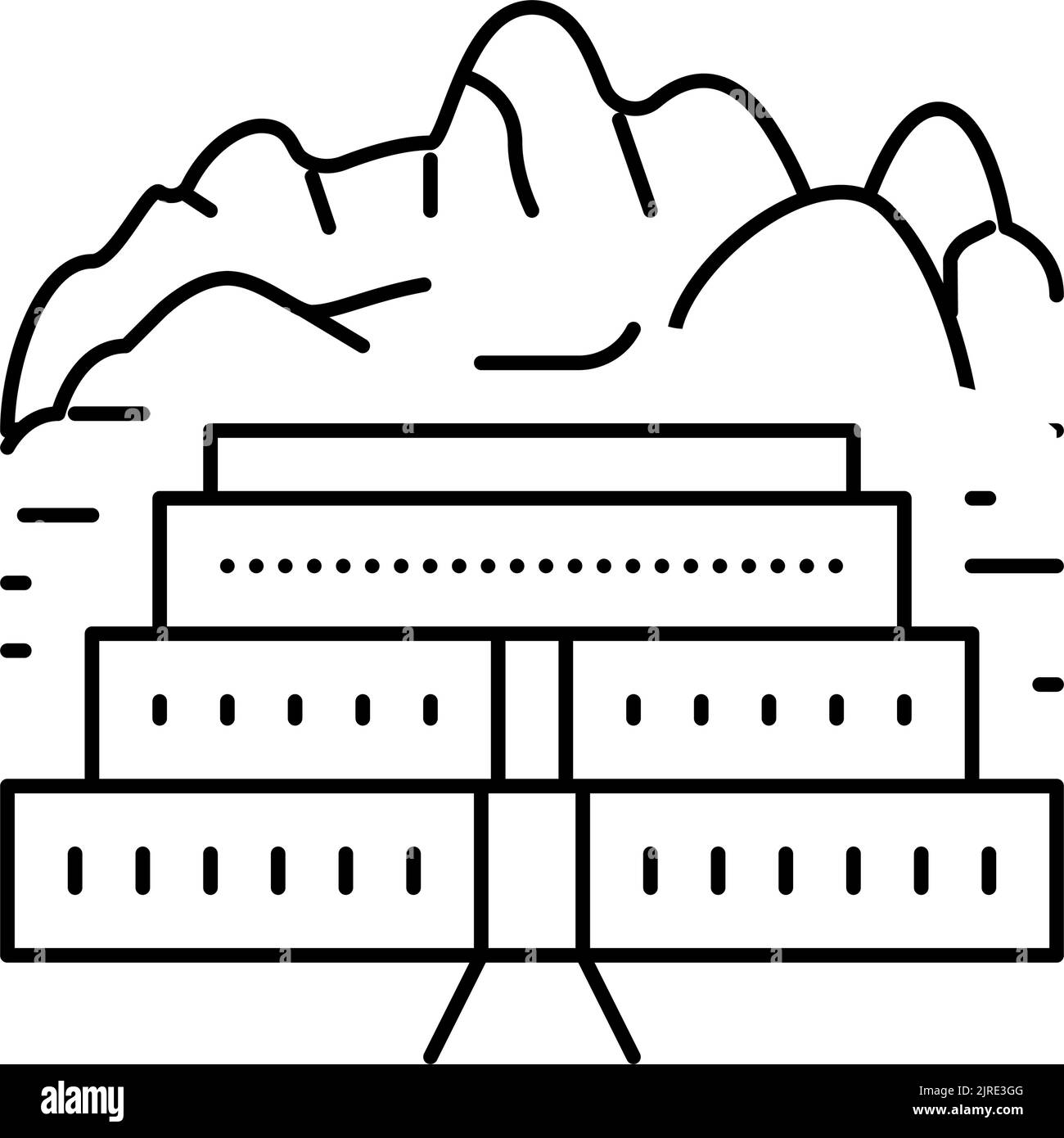 valley of kings line icon vector illustration Stock Vector Image & Art ...