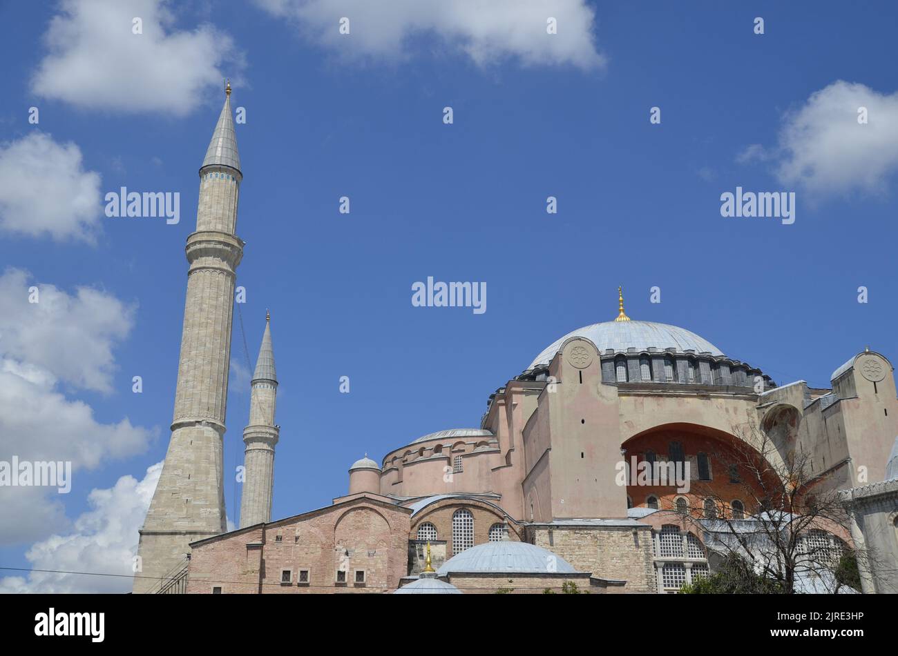 Exterior and architectural details of Hagia Sophia mosque in Istanbul ...