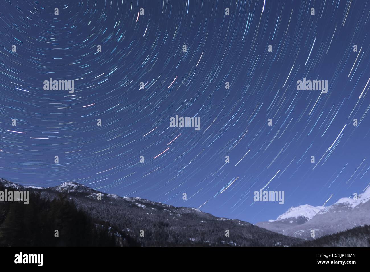 A night sky in a rotation Stock Photo - Alamy