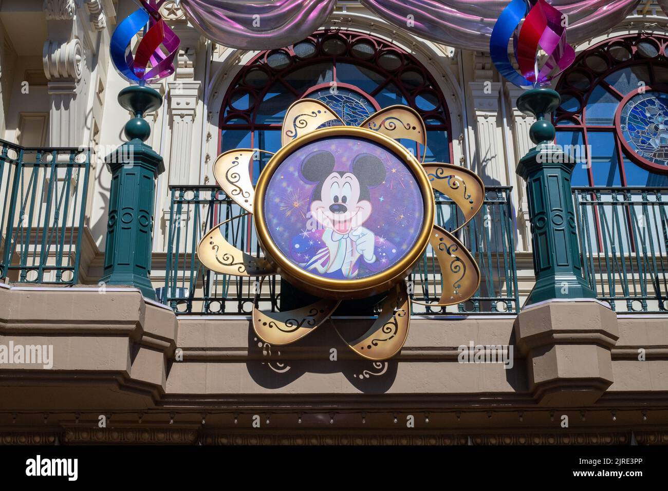 The Disneyland Paris Main Street Entrance Mickey Portrait Stock Photo ...