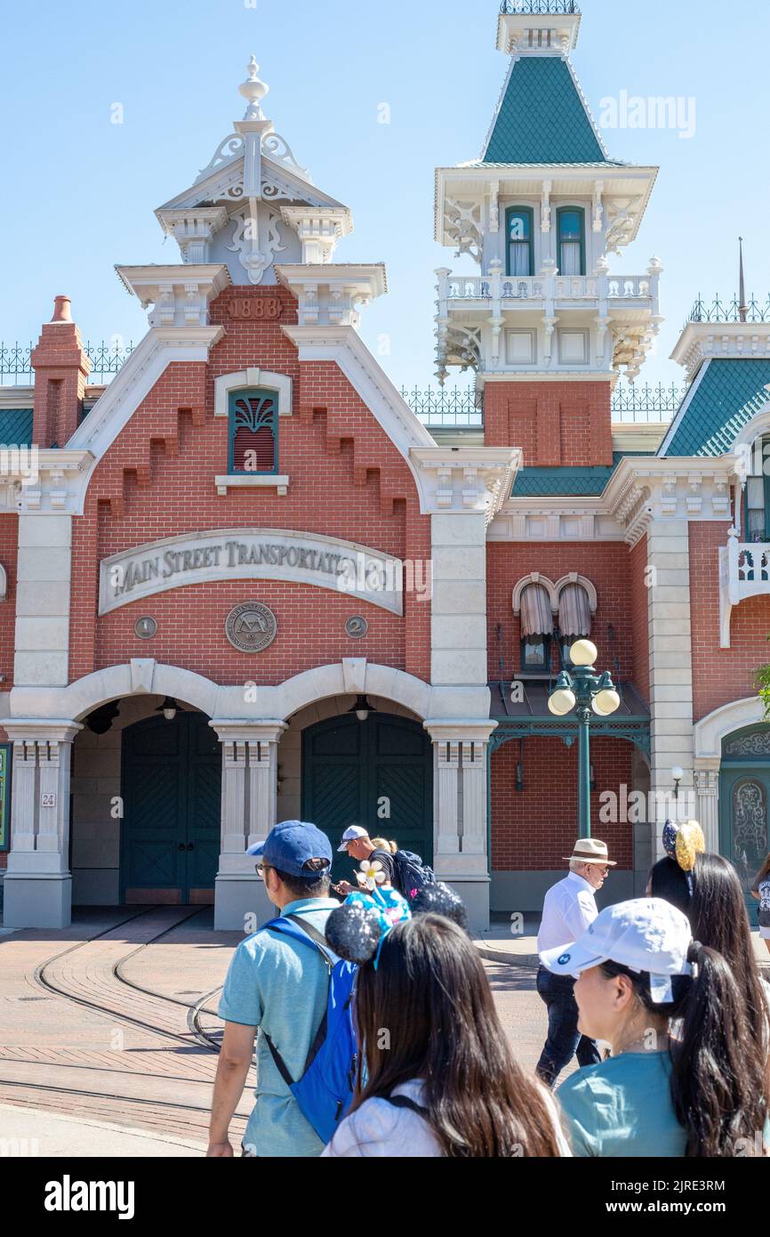 The Disneyland Paris Facade Main Street Station Bricks Red Stock Photo ...