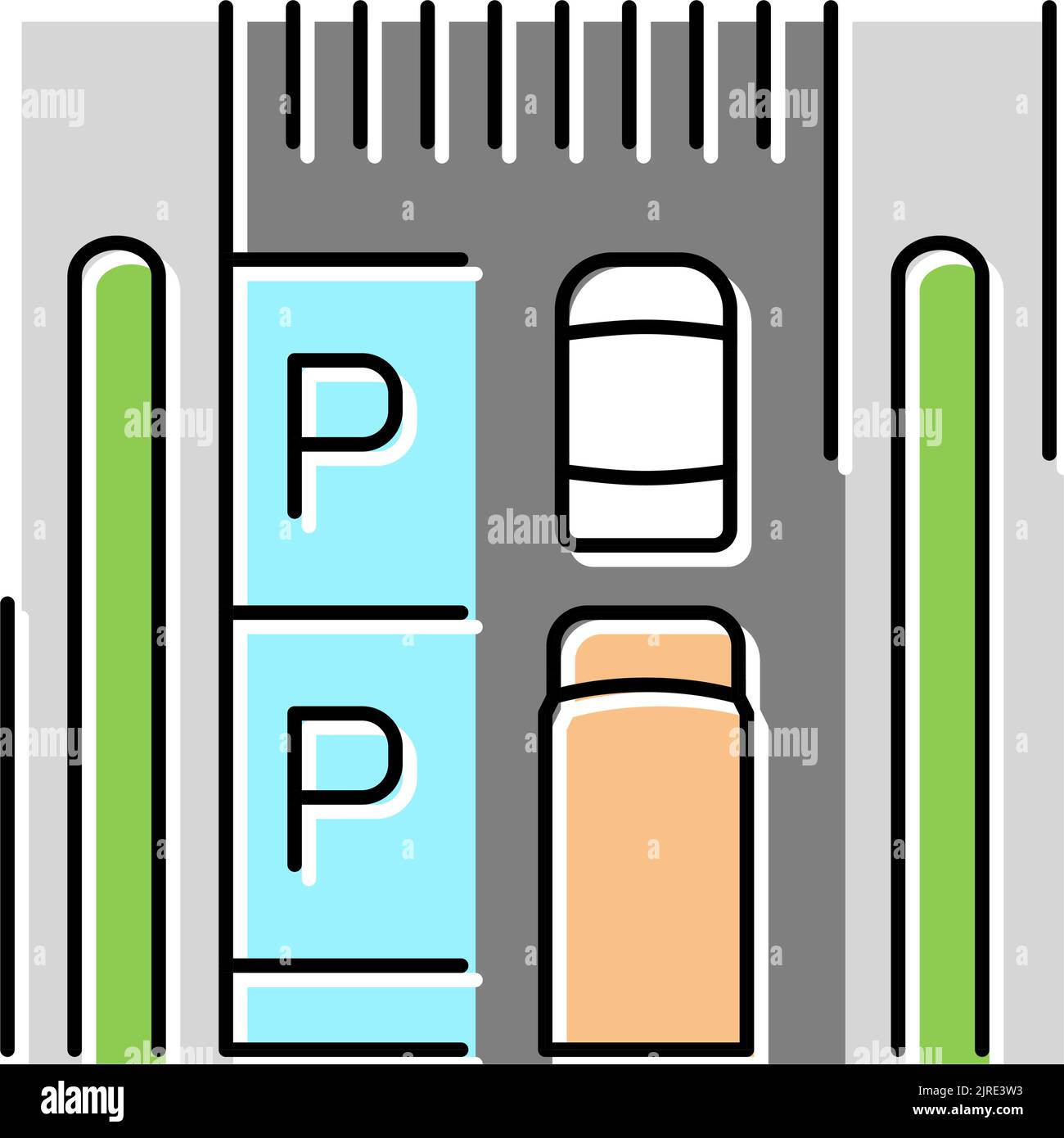 collector road color icon vector illustration Stock Vector Image & Art ...