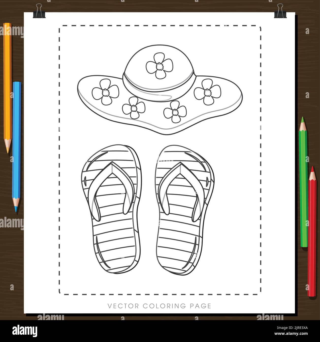 Sandal Coloring Page