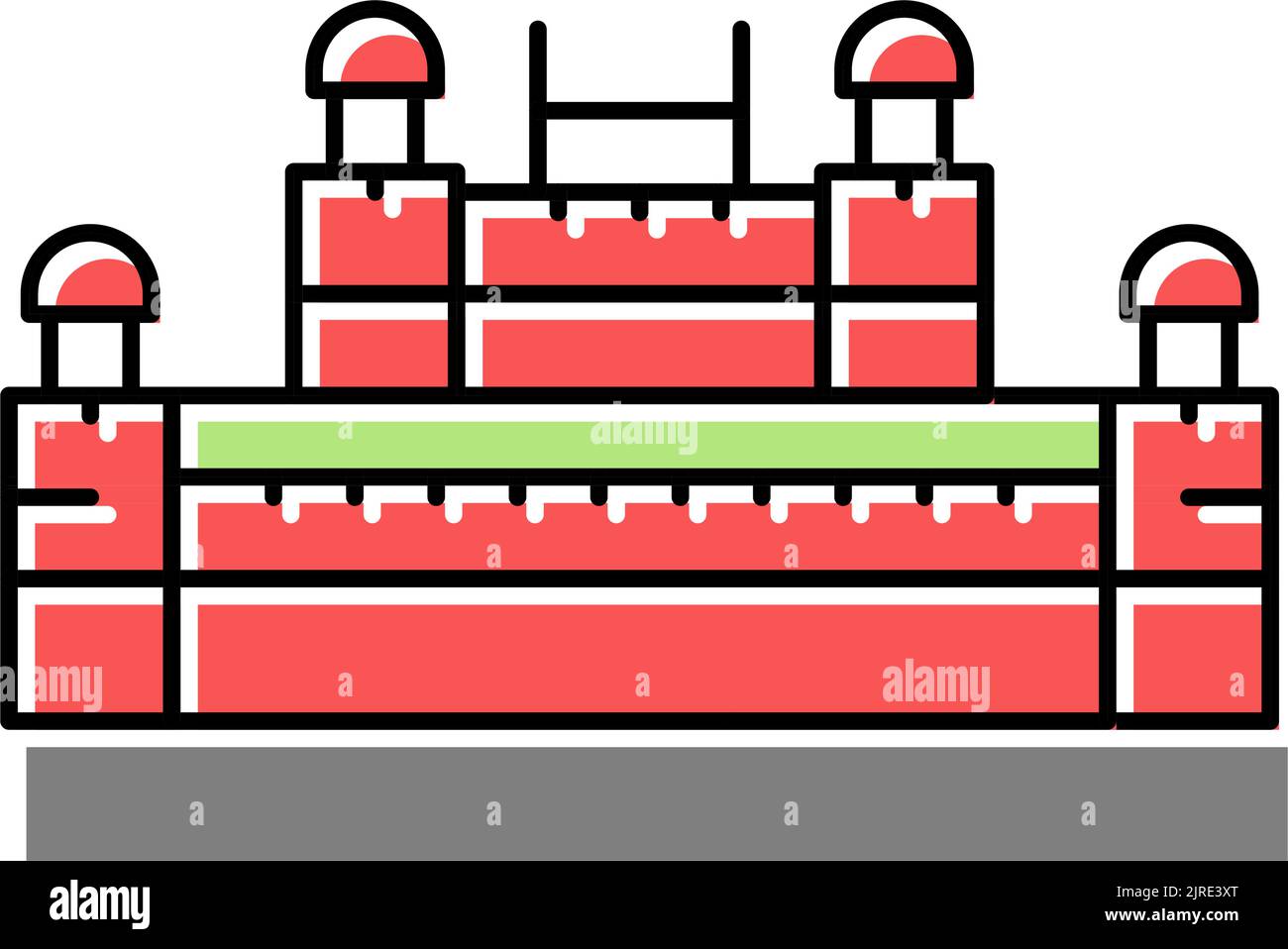 red fort color icon vector illustration Stock Vector Image & Art - Alamy