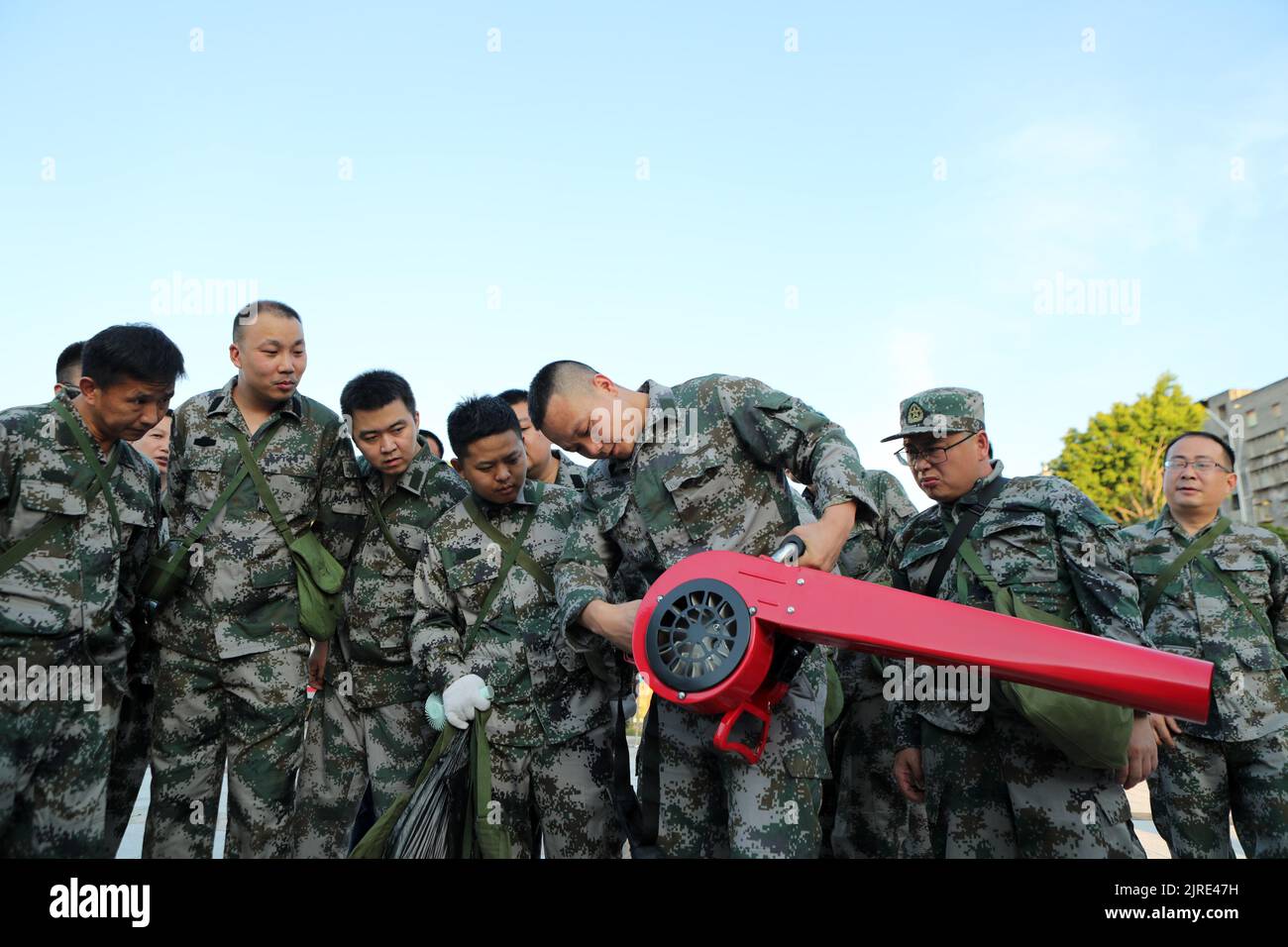 CHONGQING, CHINA - AUGUST 24, 2022 - Militiamen familiarizing ...
