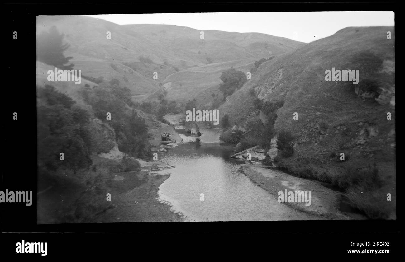 Lower makara river upstream from huangarua bridge hi-res stock ...
