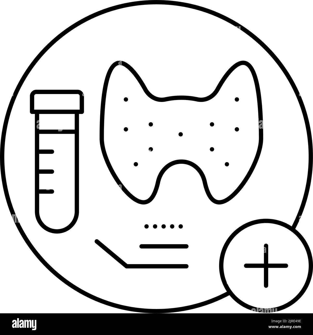 thyroid function tests health check line icon vector illustration Stock ... thyroid function tests health check line icon vector illustration Stock ...