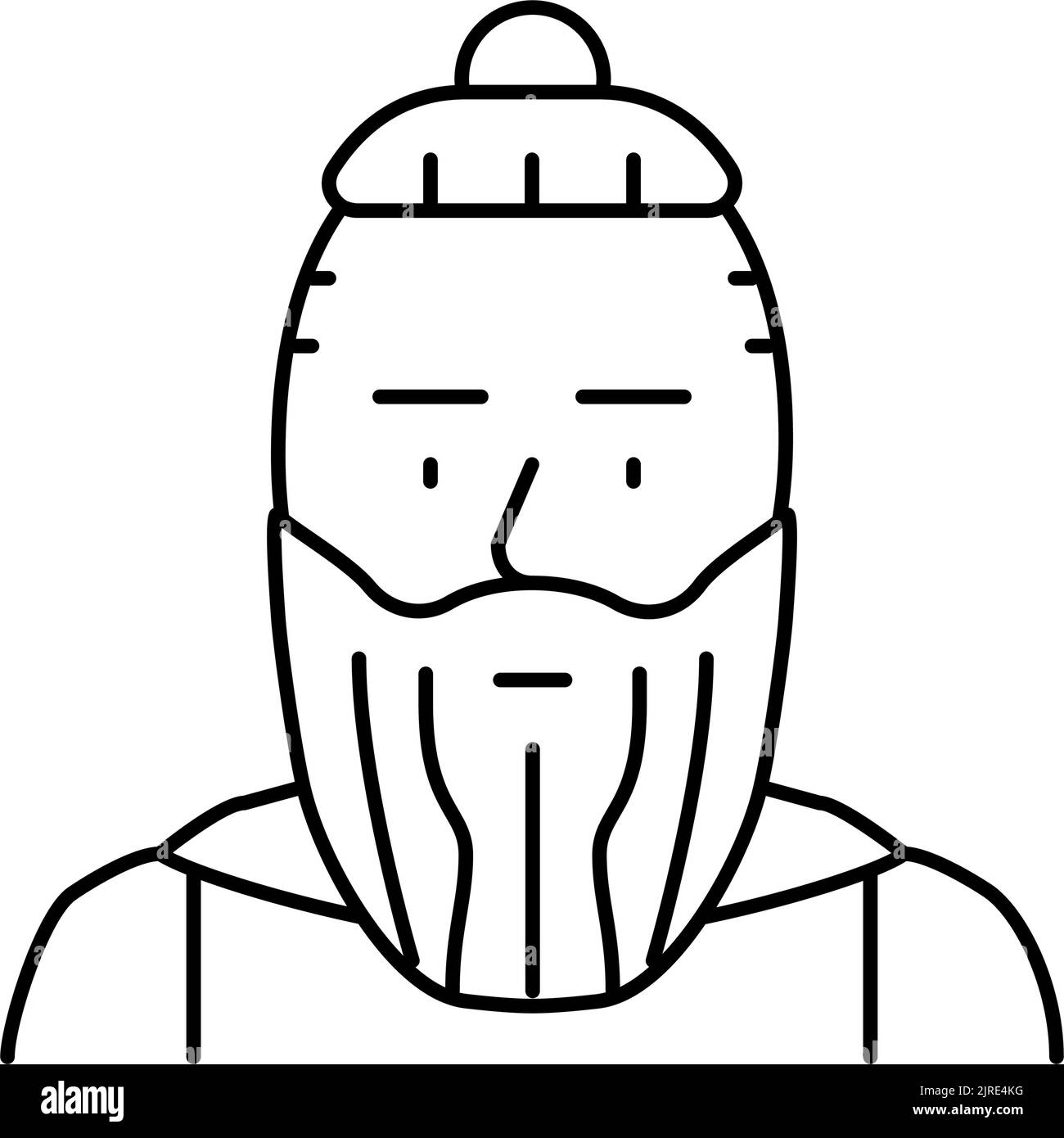 head viking medieval line icon vector illustration Stock Vector Image ...