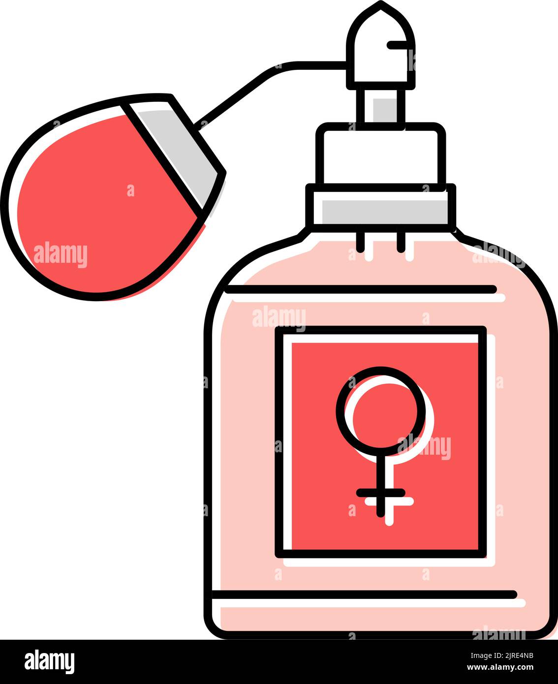 woman fragrance bottle perfume color icon vector illustration Stock ...