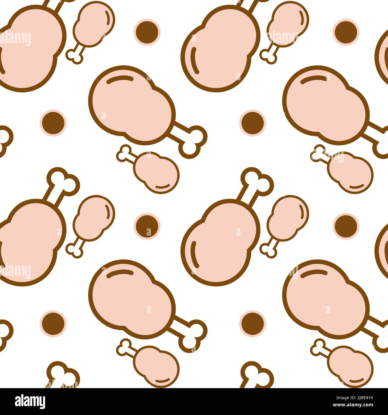 A digital illustration of cute cartoon chicken drumsticks for ...