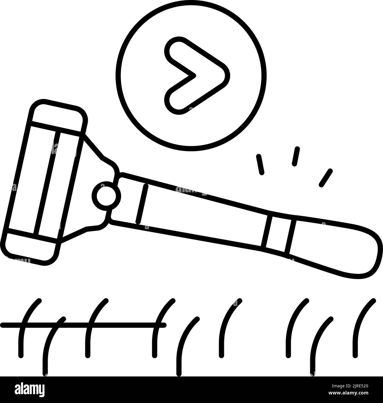 shaving hair line icon vector illustration Stock Vector Image & Art - Alamy