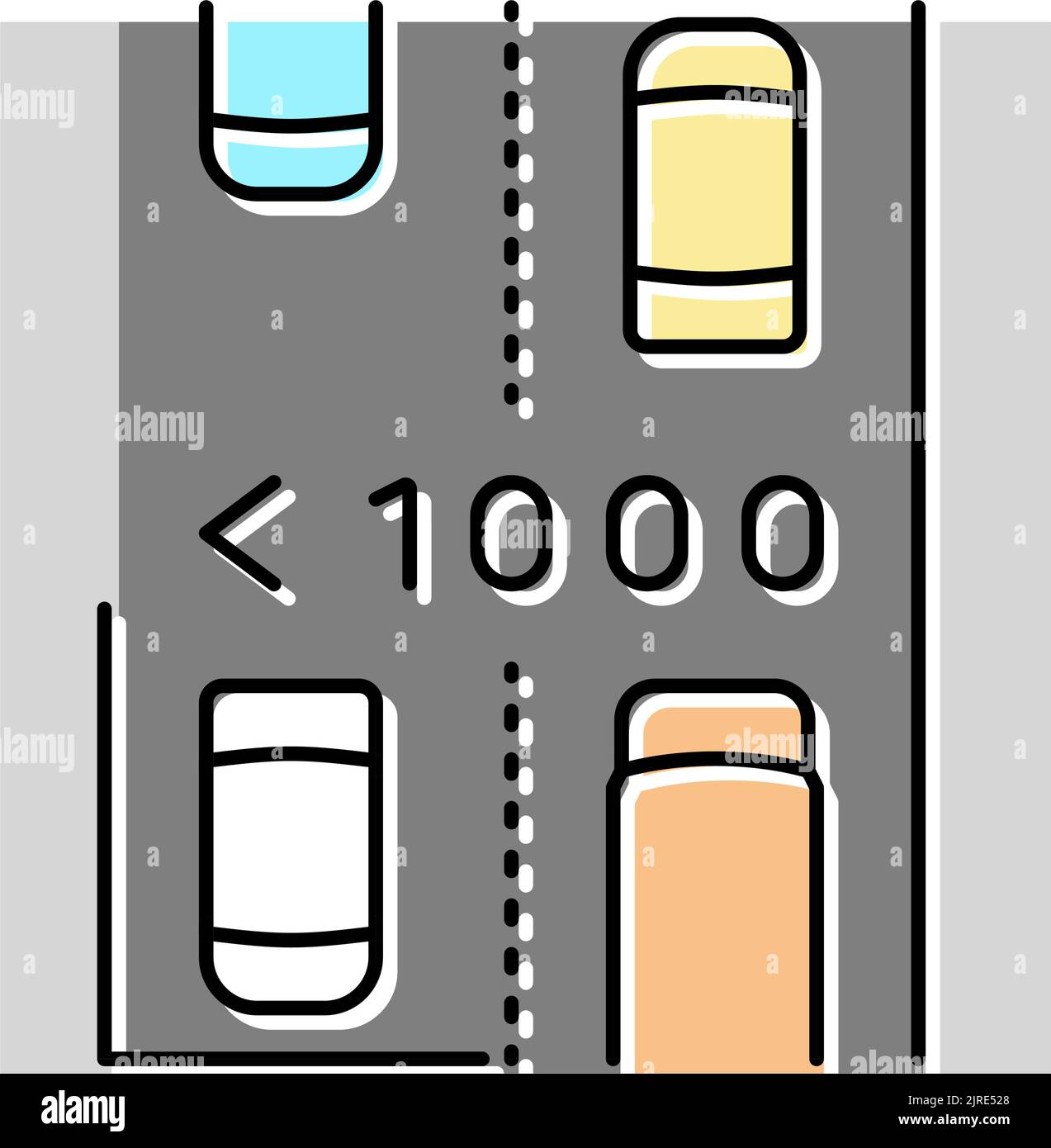 medium traffic road color icon vector illustration Stock Vector Image ...