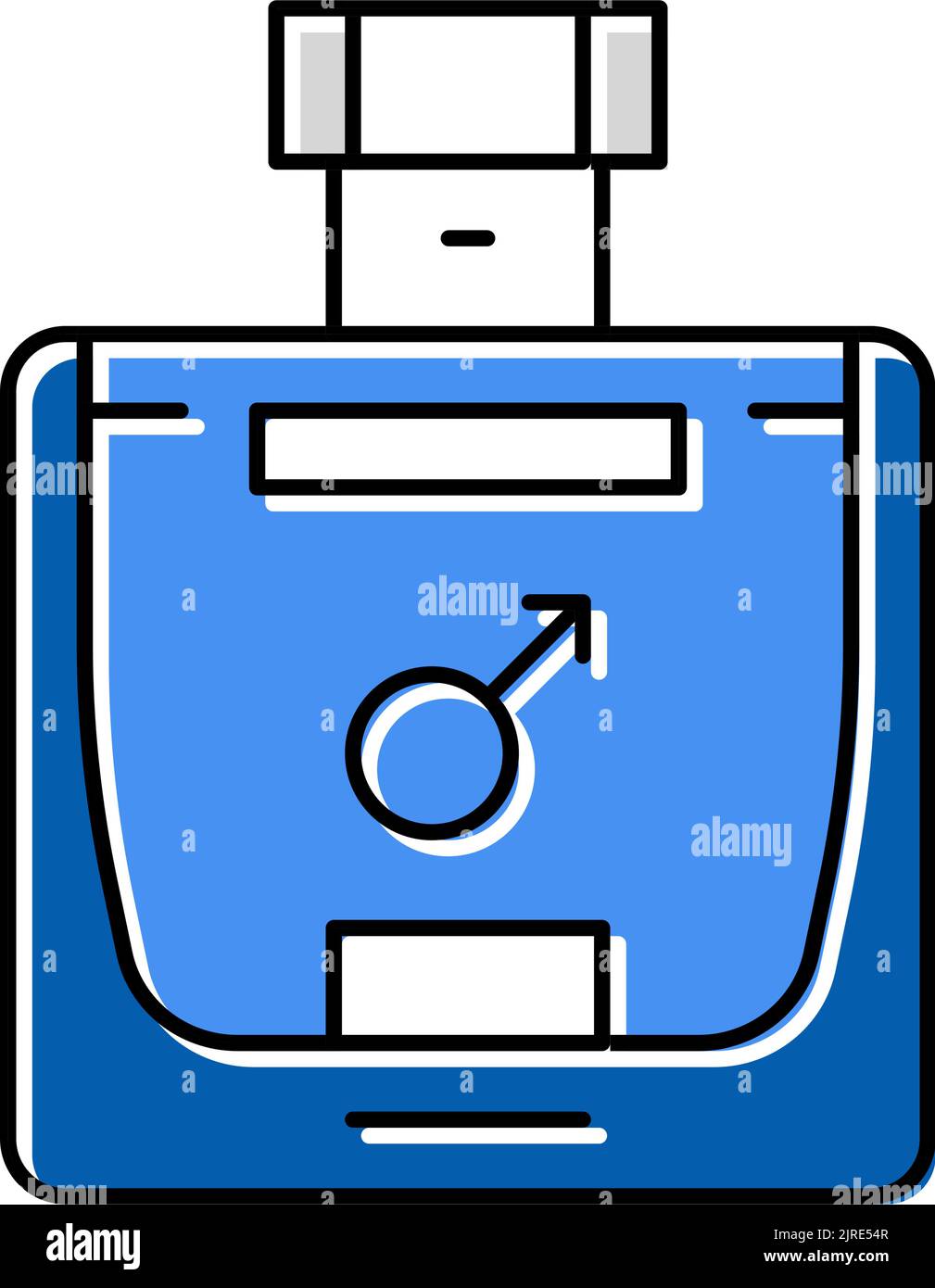 man fragrance bottle perfume color icon vector illustration Stock ...