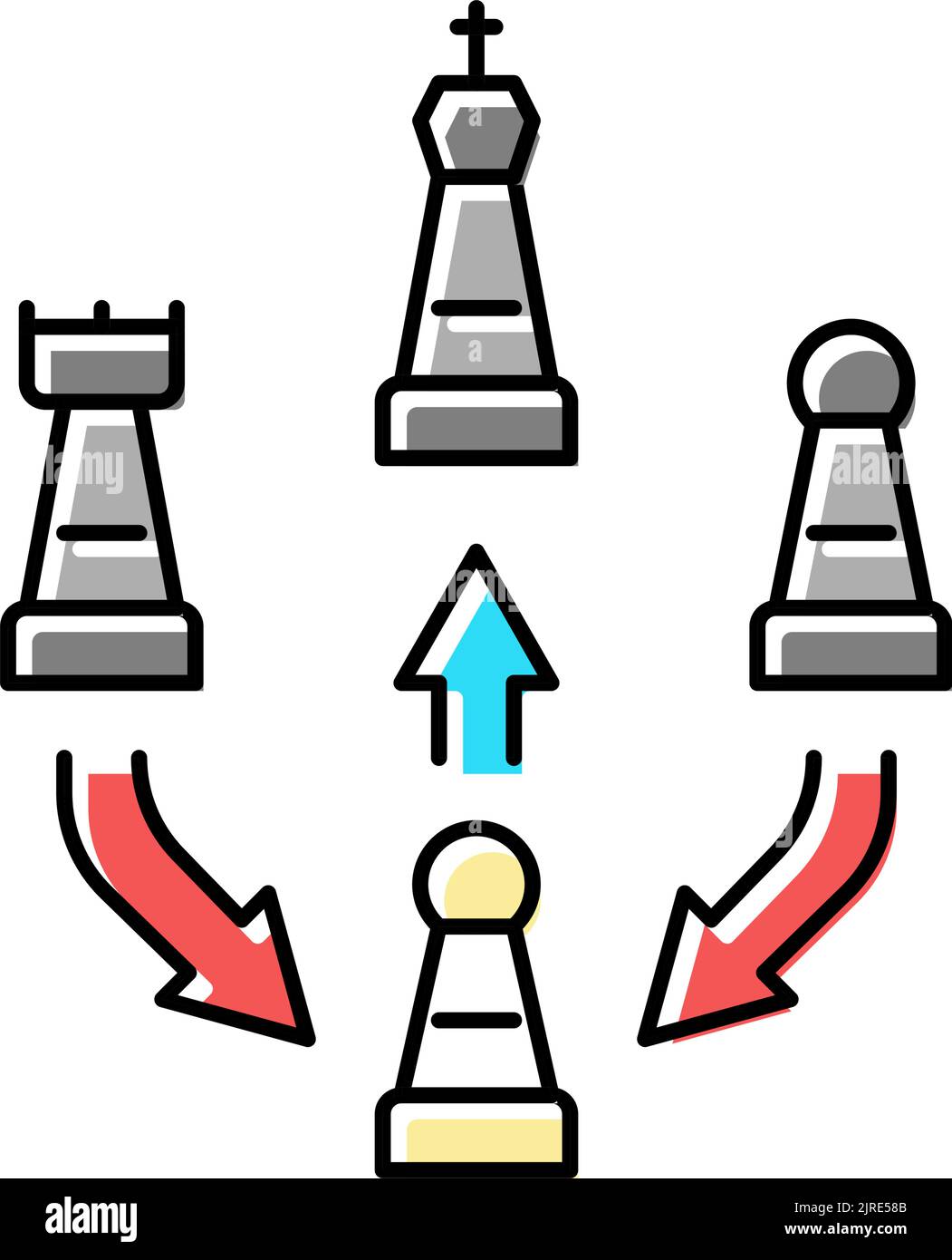 strategy chess color icon vector illustration Stock Vector Image & Art ...