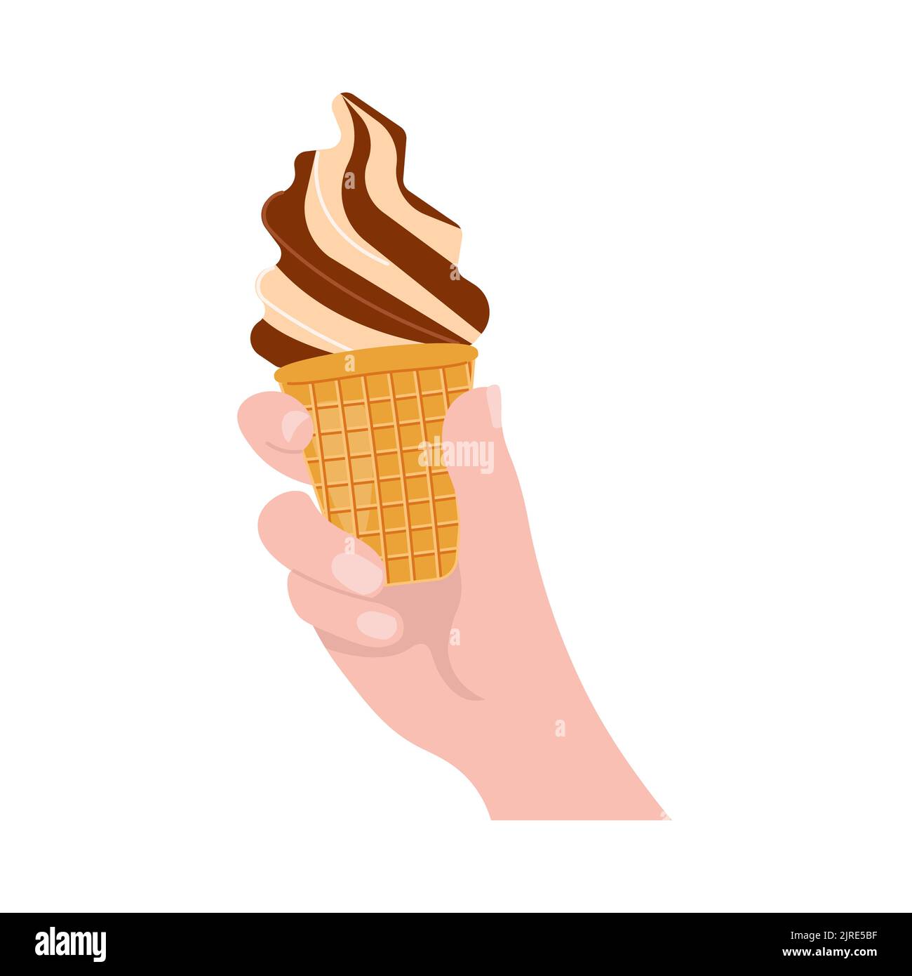 Human hand holds delicious chocolate popsicle isolated on white ...